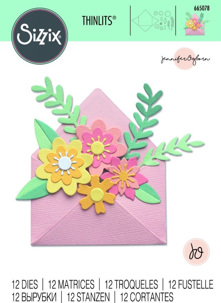 Sizzix Thinlits vágósablon - Flowers Envelope - krokihobby.hu
