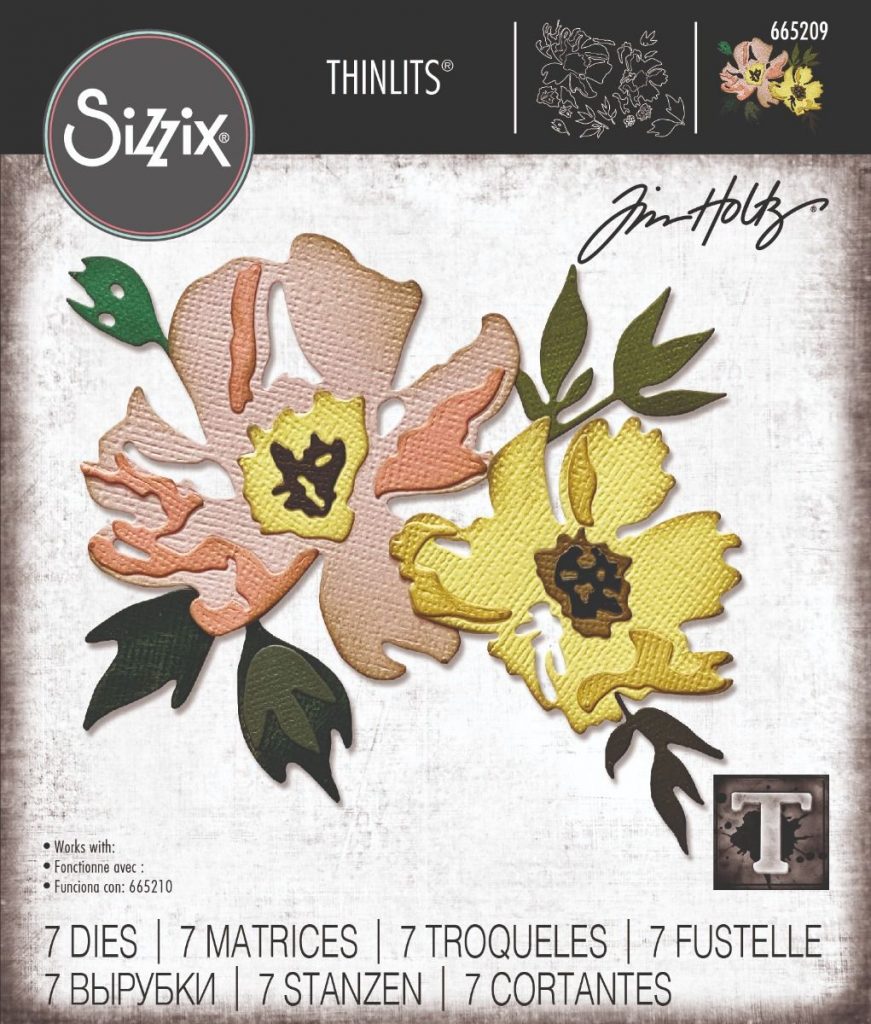 Sizzix Thinlits vágósablon - Brushstroke Flowers #1 - krokihobby.hu
