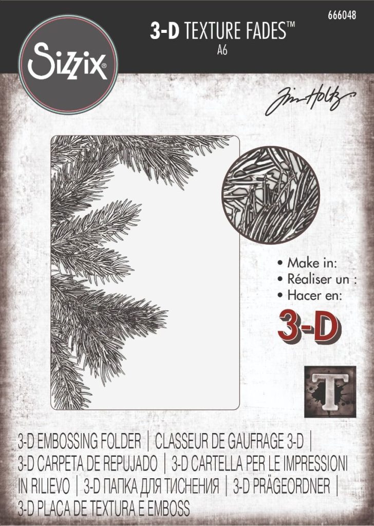 Sizzix 3D Embossing mappa - Pine Branches - krokihobby.hu