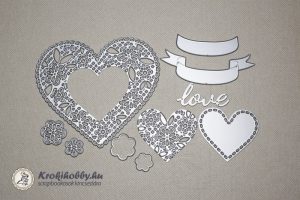 Sizzix Thinlits – Doily Heart - krokihobby.hu