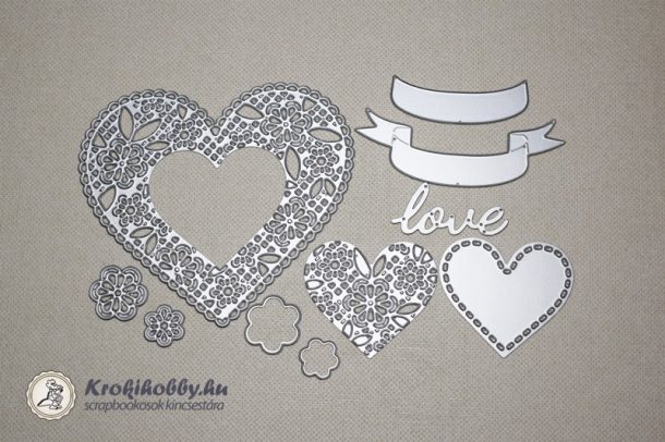 Sizzix Thinlits – Doily Heart - krokihobby.hu