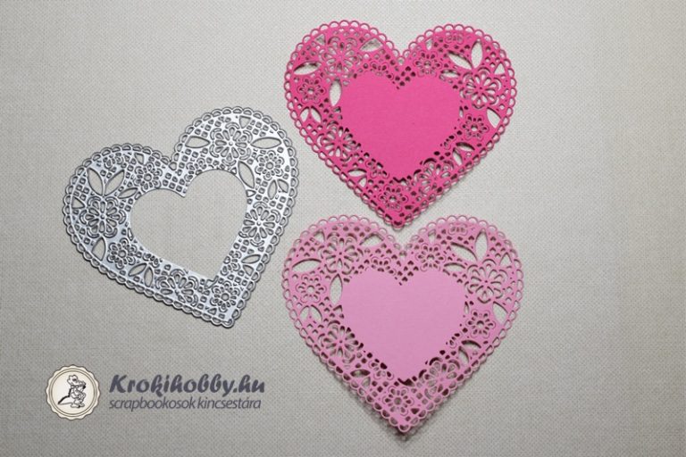 Sizzix Thinlits – Doily Heart - krokihobby.hu