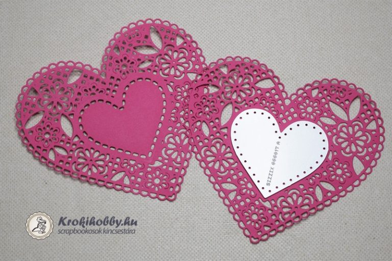Sizzix Thinlits – Doily Heart - krokihobby.hu